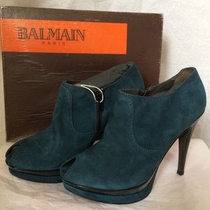 Balmain | Shoes | New Balmain Suede Leather Ankle Boots Booties | Poshmark